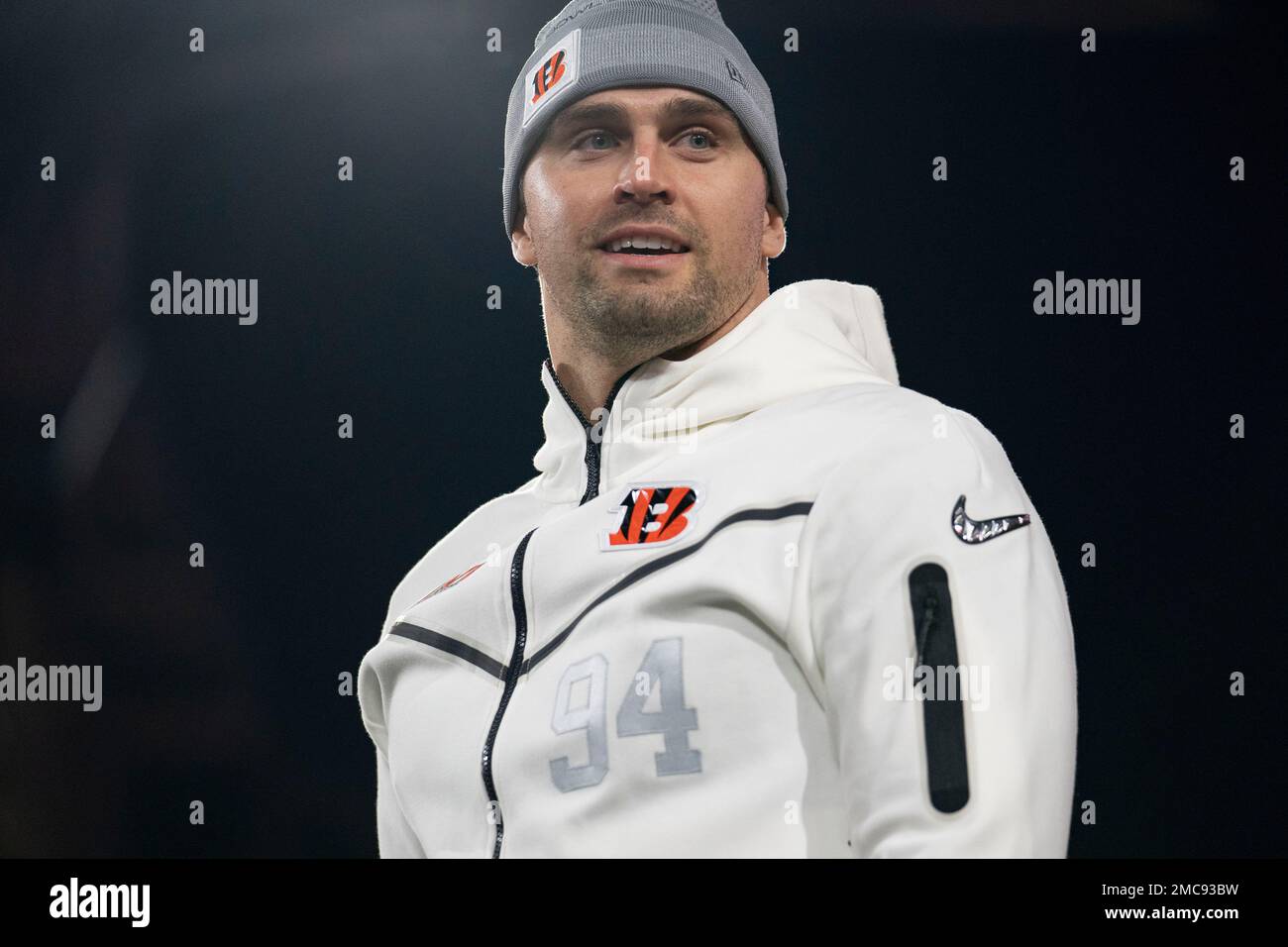 Cincinnati Bengals defensive end Sam Hubbard (94) enters the field ...