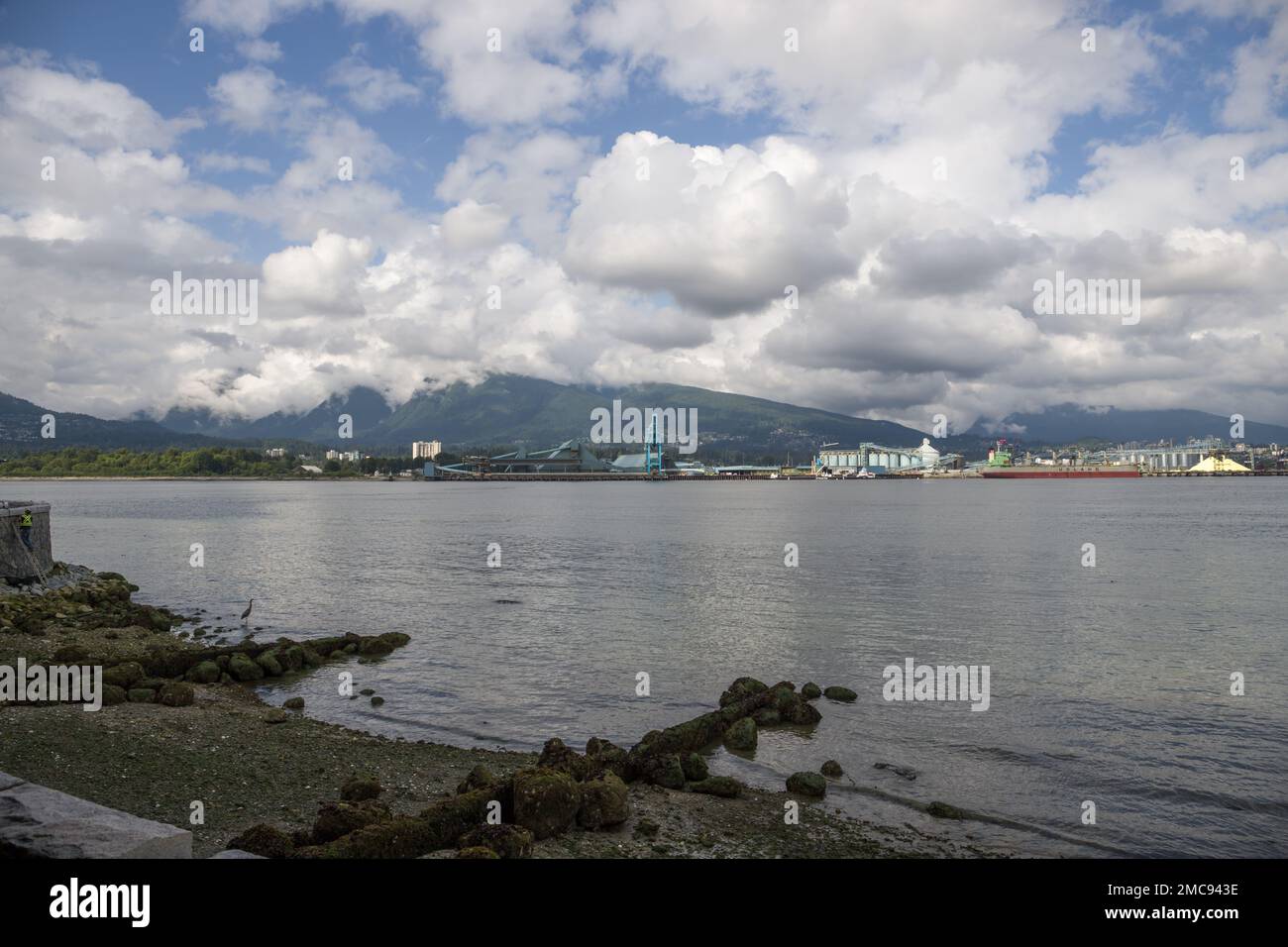 Scenic alpine landscape with great mountain under cloudy sky. Beautiful ...