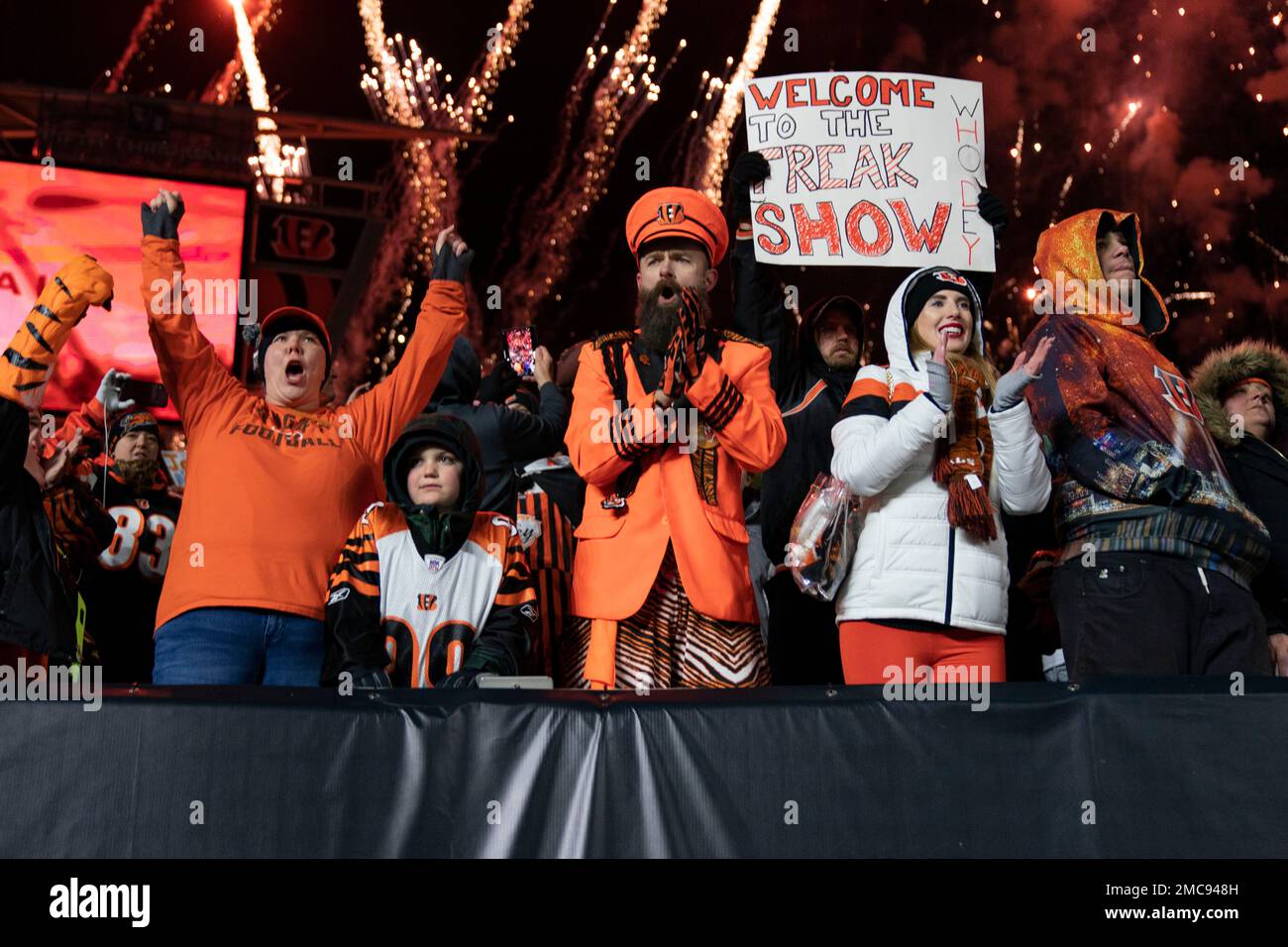 Fans attend the Super Bowl LVI Opening Night Fan Rally Monday, Feb. 7 ...
