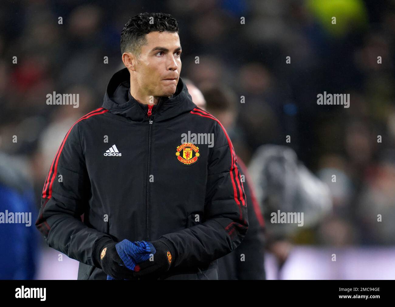 Manchester United's Cristiano Ronaldo walks before the English Premier ...