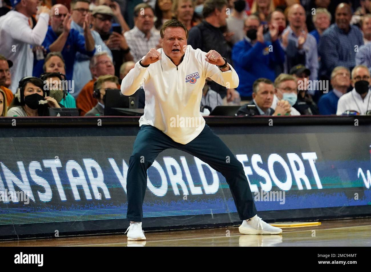 Kansas head coach Bill Self during the second half of an NCAA college ...