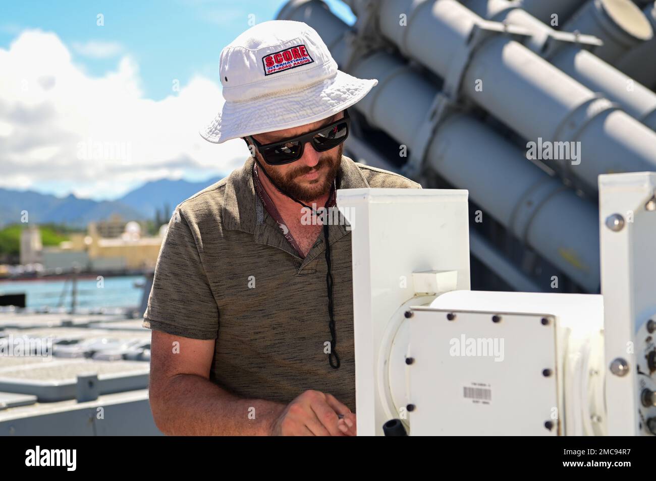 Joseph Higelin, a telemetry technician in the Performance Assessment ...