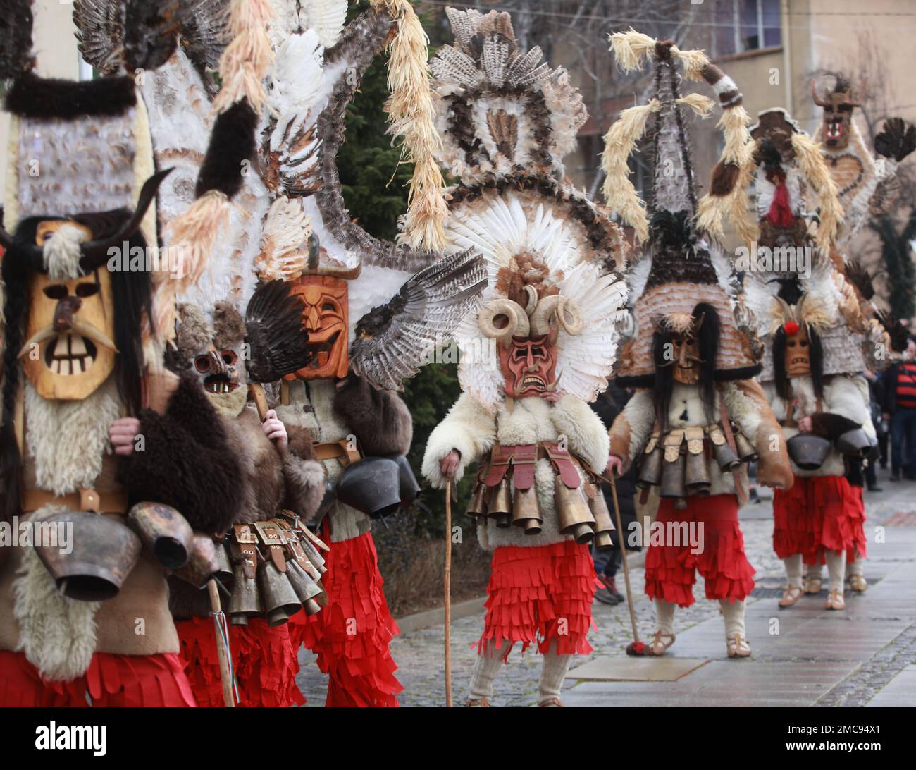 Festival of the Masquerade Games Surova in Breznik, Bulgaria Stock ...
