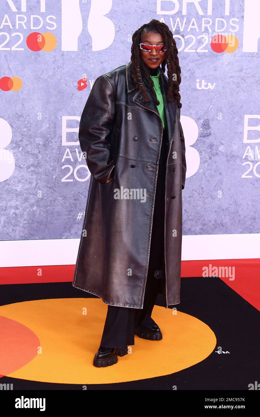Little Simz poses for photographers upon arrival at the Brit Awards ...