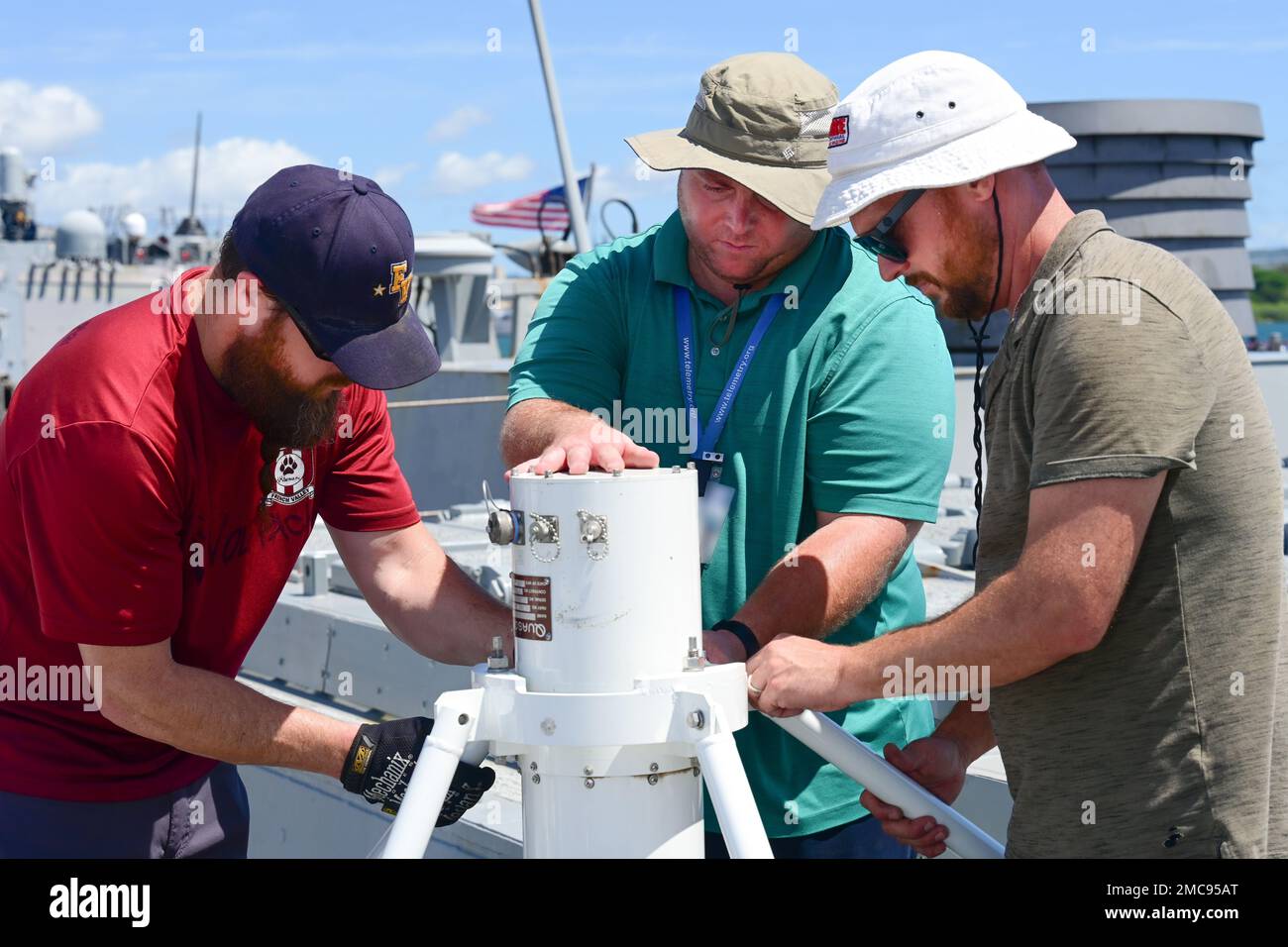From left to right, Jered Herndon, Steven Foster, and Joseph Higelin ...