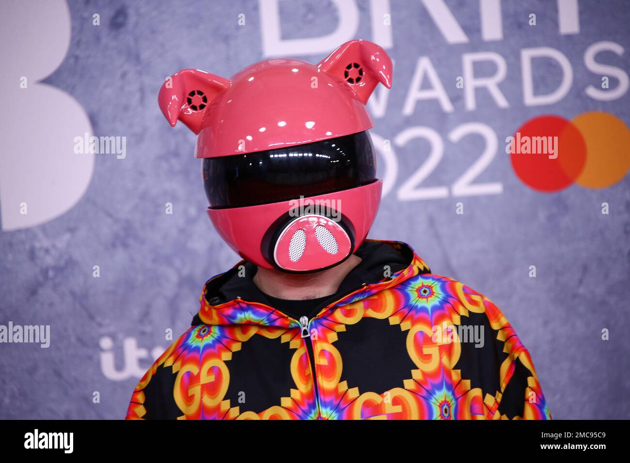 Nick Gale poses for photographers upon arrival at the Brit Awards 2022 ...