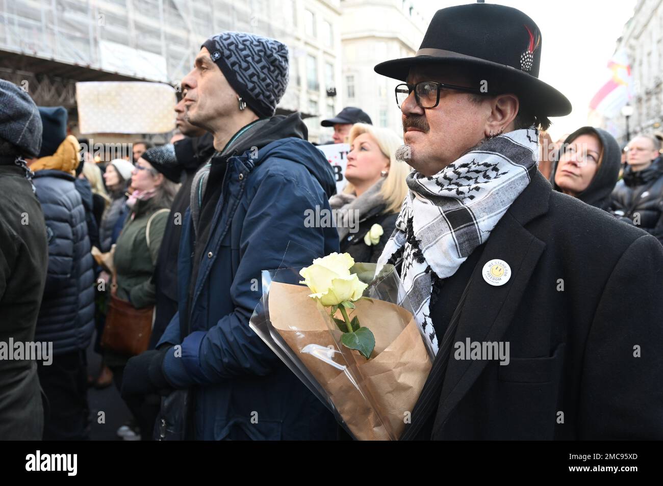 BBC, London, UK, 21 January 2023: Thousands of protesters demand "Truth ...