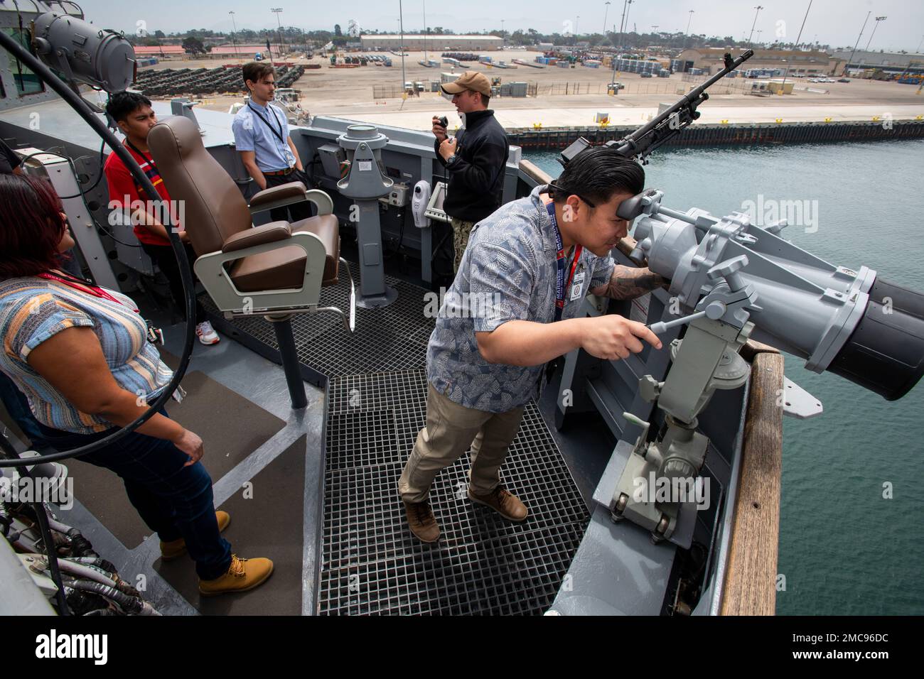 Ralph Melendres (right) of Naval Surface Warfare Center, Port Hueneme ...
