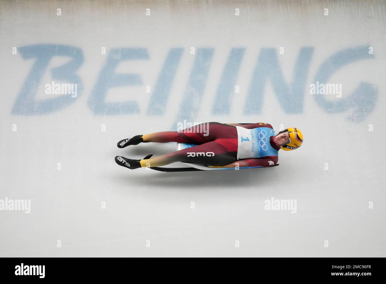 Natalie Geisenberger, of Germany, slides during the luge women's ...