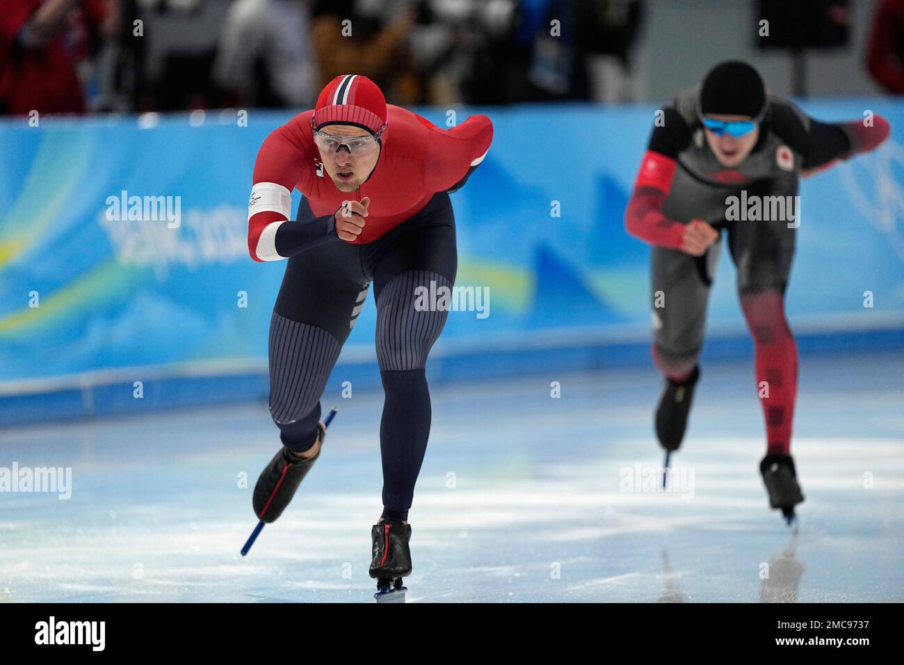Allan Dahl Johansson of Norway competes against Connor Howe of Canada ...