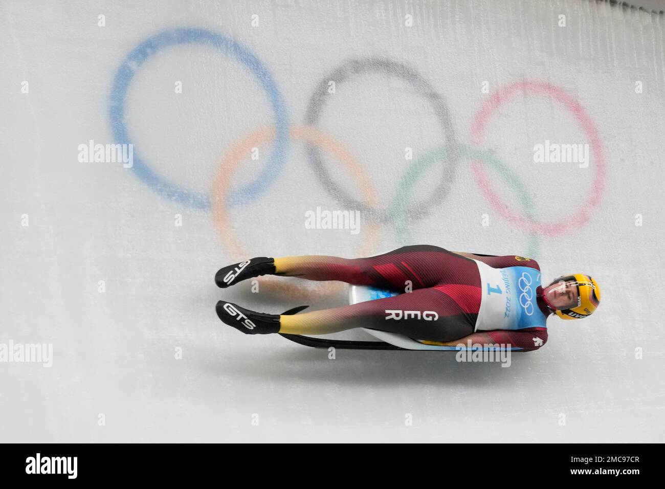 Natalie Geisenberger, of Germany, slides during the luge women's ...