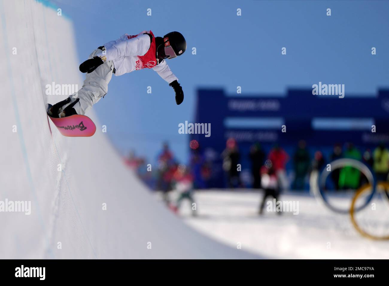 Japan's Ayumu Hirano trains on the halfpipe course at the 2022 Winter ...