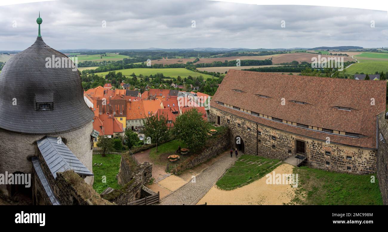 BURG STOLPEN, GERMANY - AUGUST 28, 2022: Medieval fortress on a basalt ...