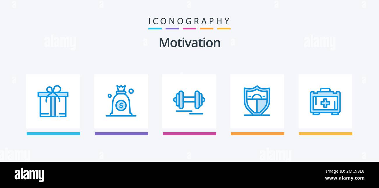 Motivation Blue 5 Icon Pack Including . motivation. sport. health bag ...