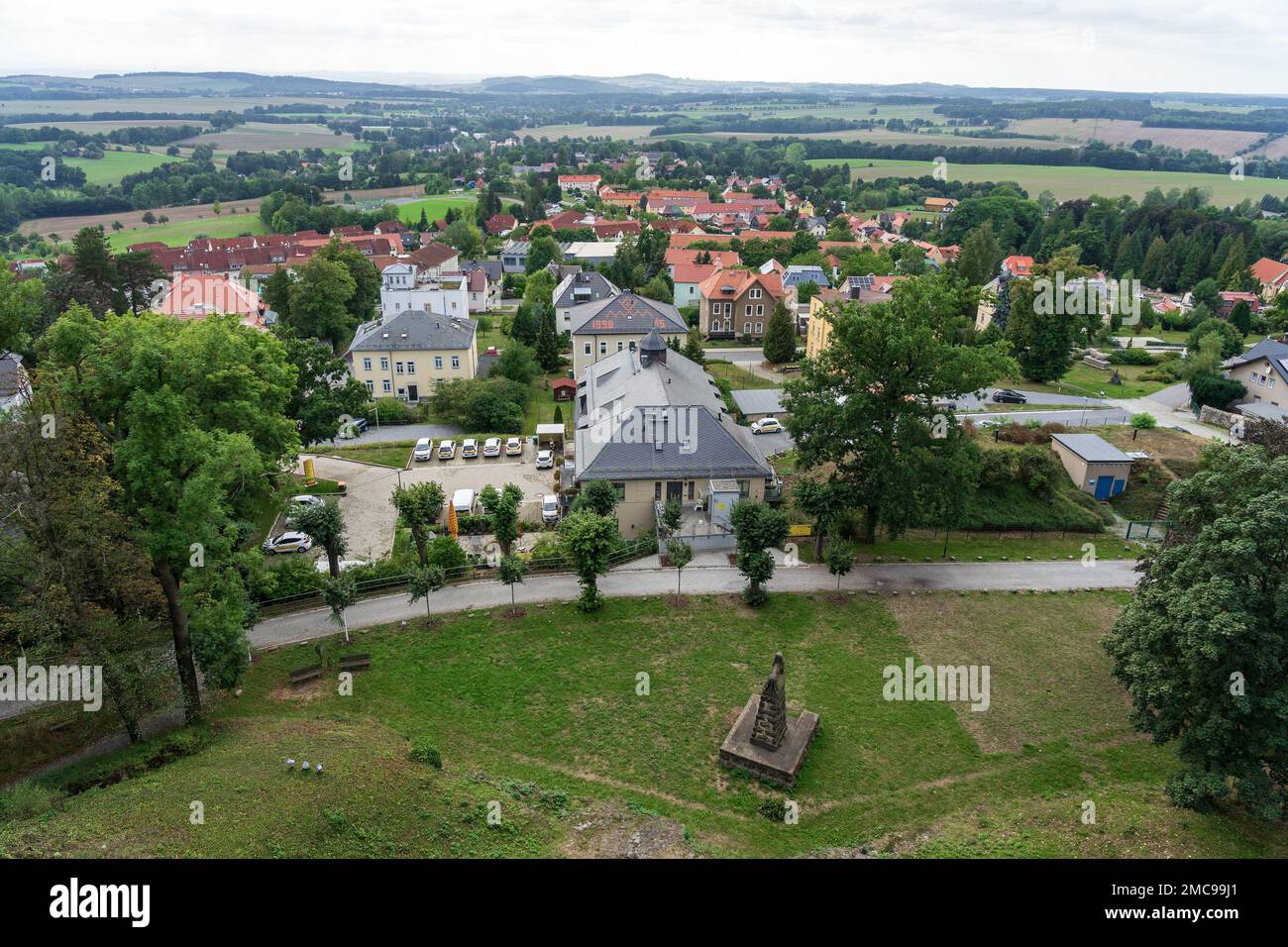 BURG STOLPEN, GERMANY - AUGUST 28, 2022: View of the city from the ...