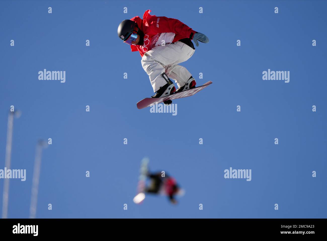 Japan's Ruka Hirano trains on the halfpipe course at the 2022 Winter ...
