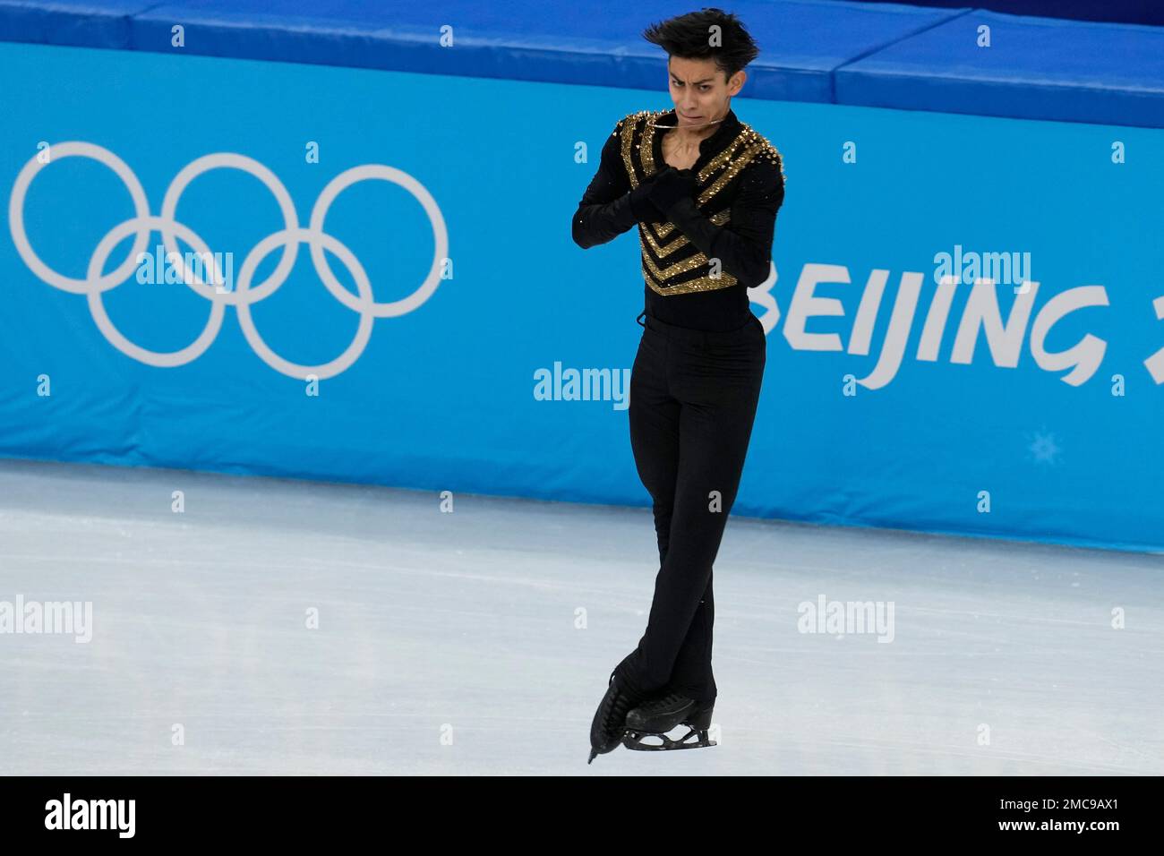 Donovan Carrillo, of Mexico, competes during the men's short program ...