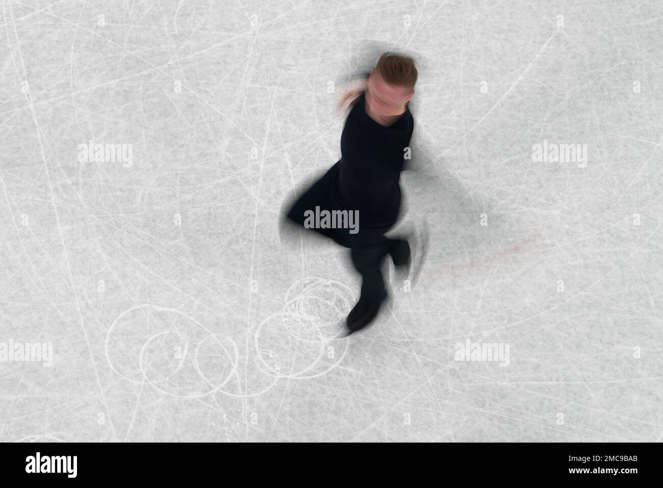 Nikolaj Majorov, of Sweden, competes during the men's short program ...