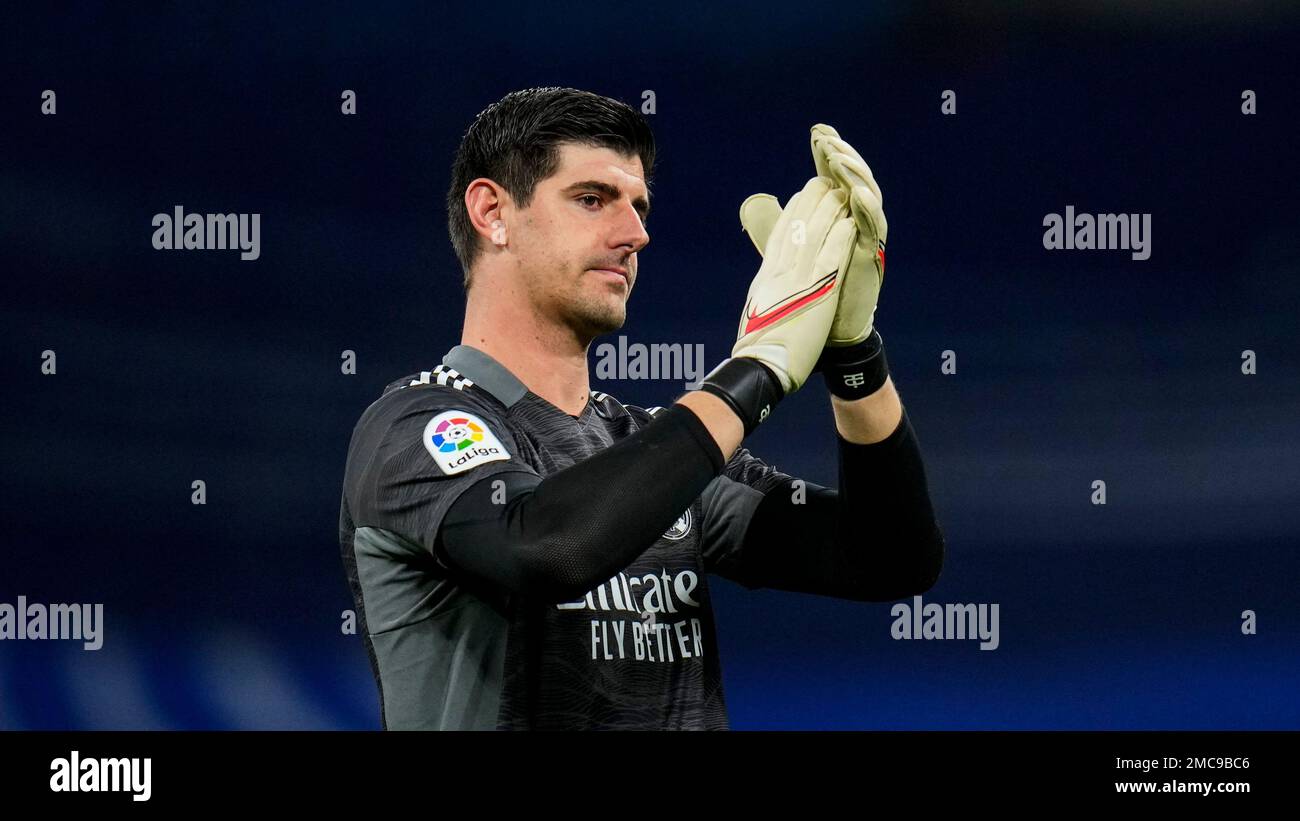 Real Madrid's goalkeeper Thibaut Courtois during a Spanish La Liga ...