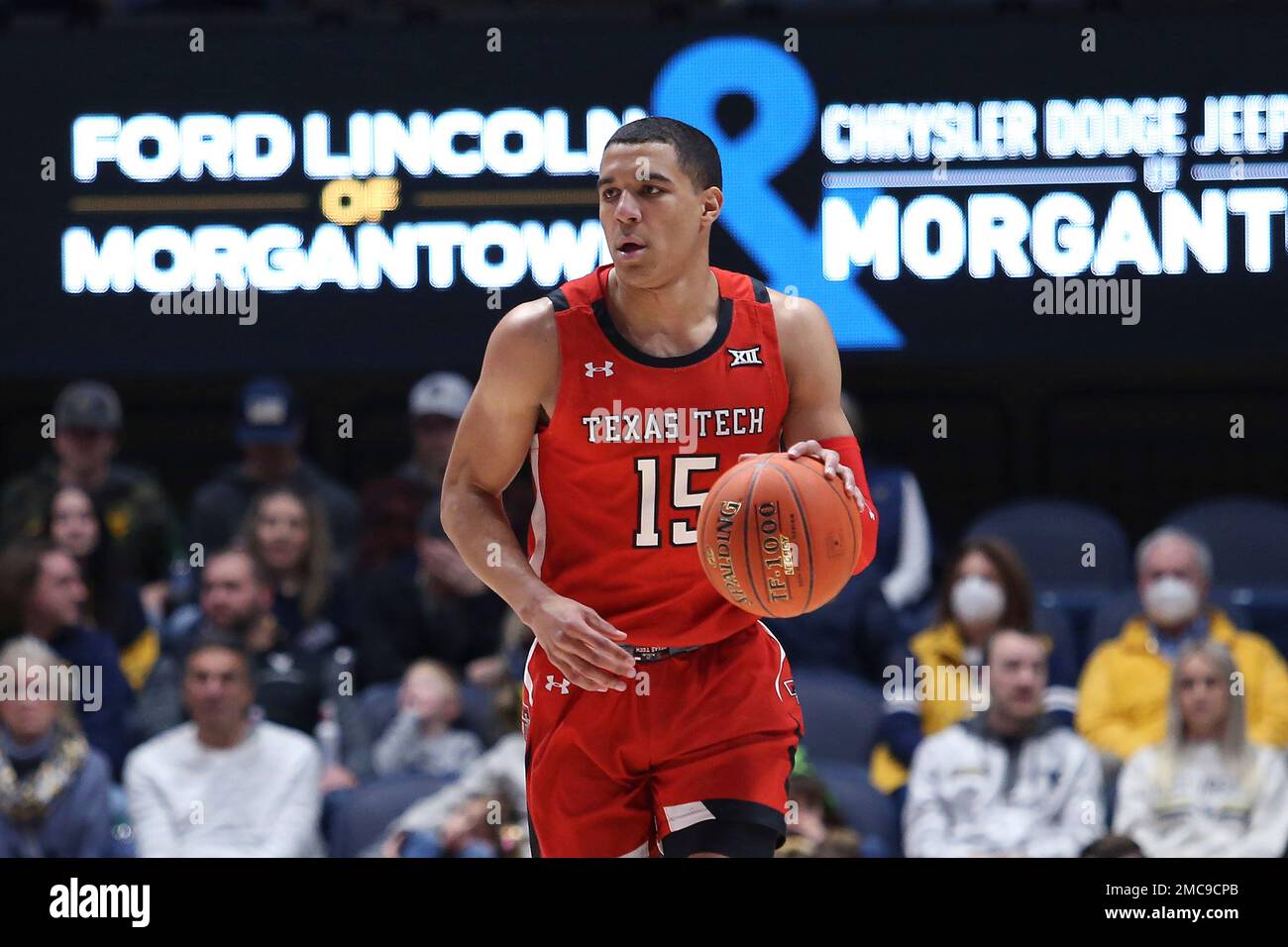 Texas Tech guard Kevin McCullar (15) goes up court against West ...