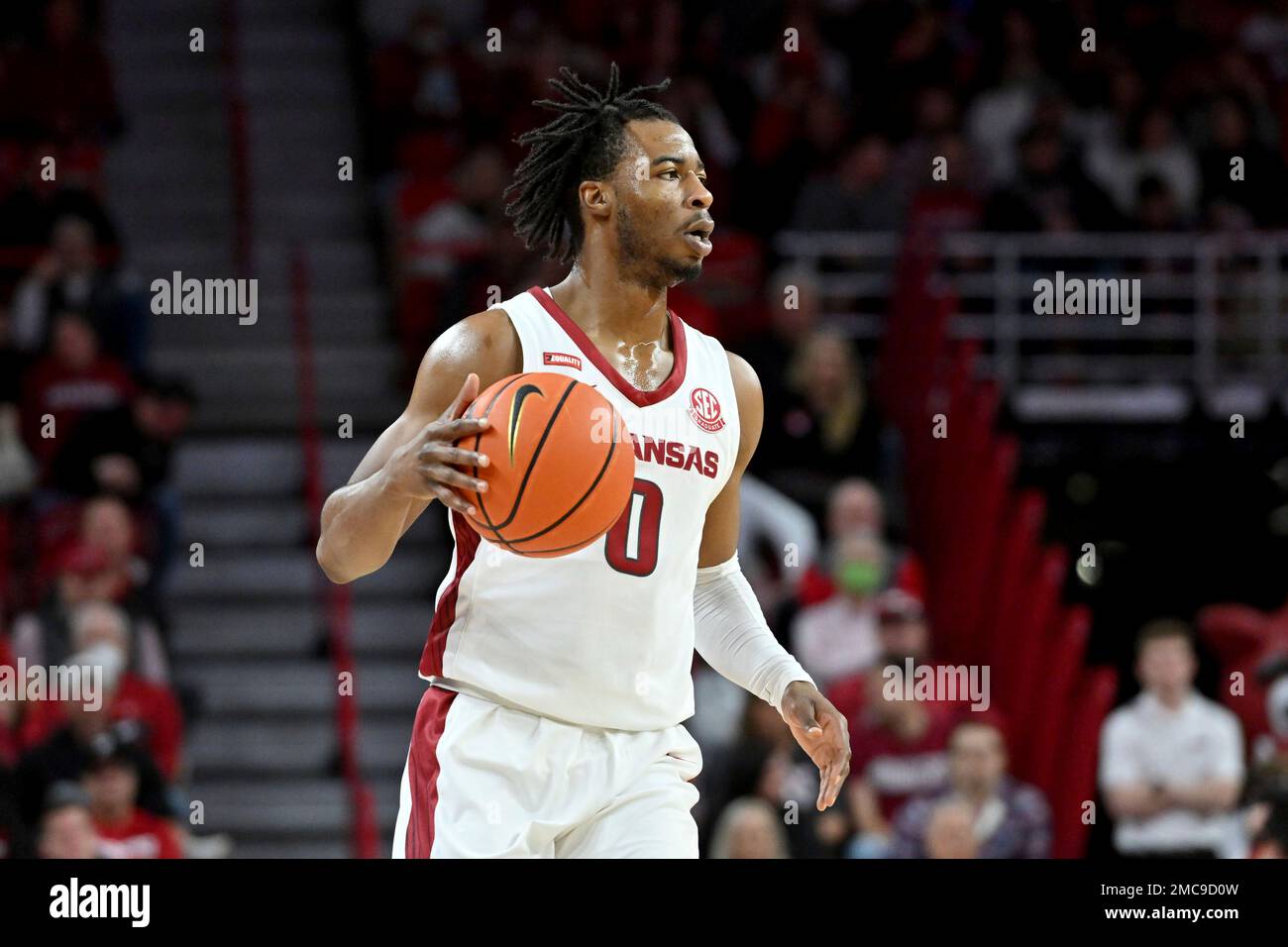 Arkansas guard Stanley Umude (0) against Mississippi State during an ...