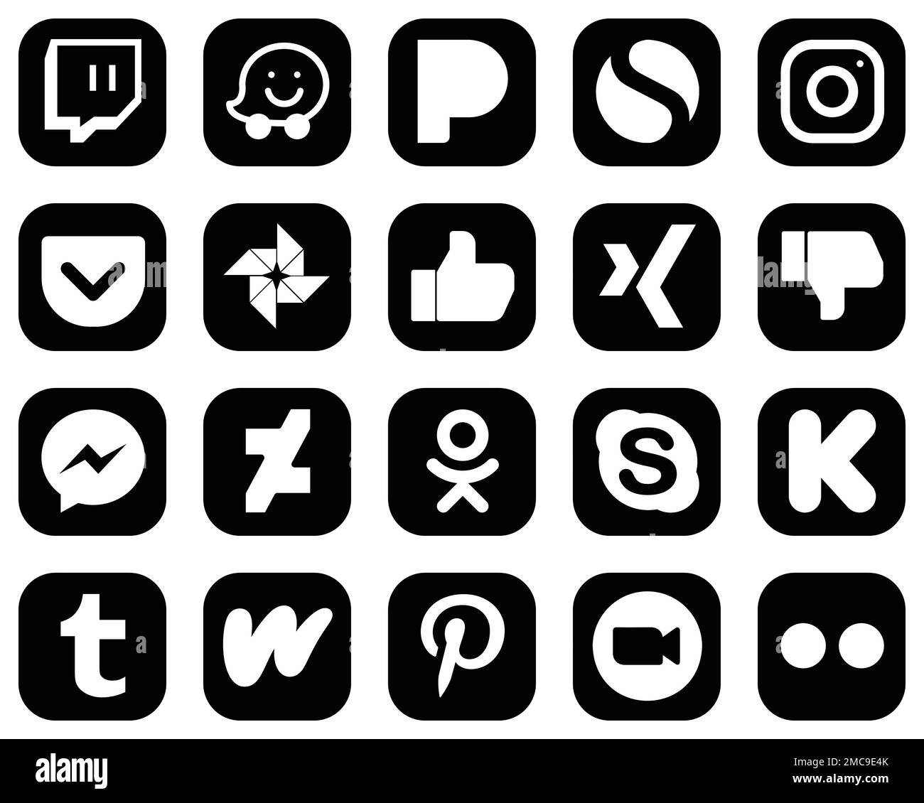 Logo facebook messenger Black and White Stock Photos & Images - Alamy