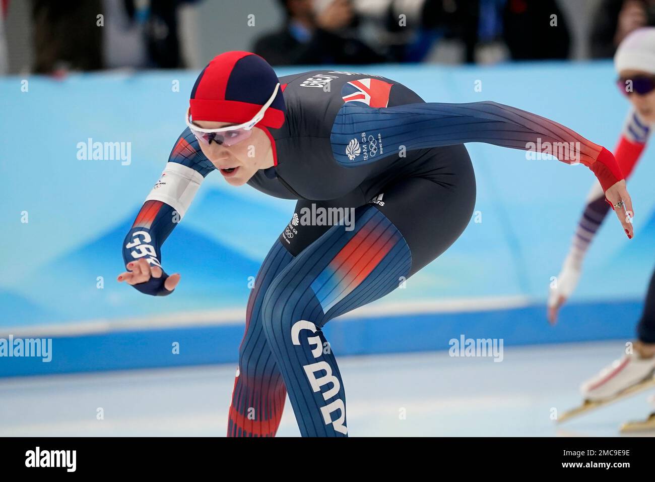 Ellia Smeding of Britain competes in the women's speedskating 1,500 ...