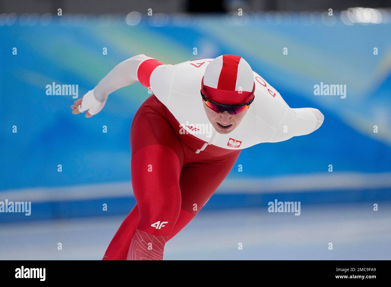 Natalia Czerwonka of Poland competes in the women's speedskating 1,500 ...
