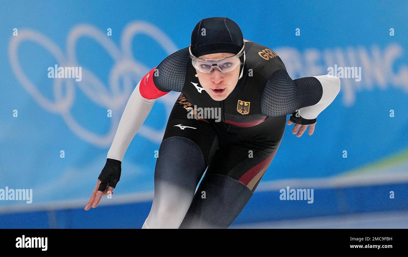 Michelle Uhrig of Germany competes in the women's speedskating 1,500 ...