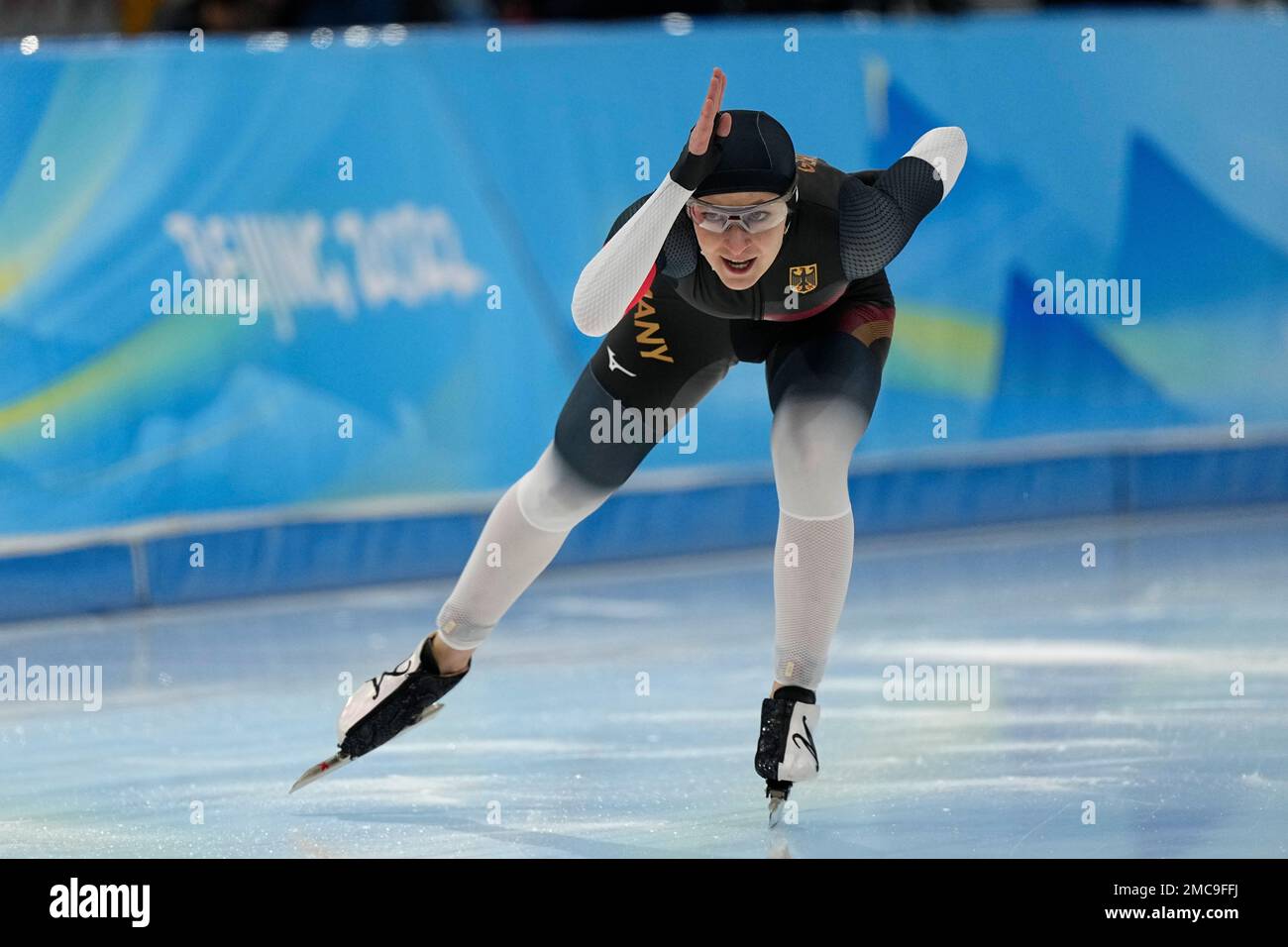 Michelle Uhrig of Germany competes in the women's speedskating 1,500 ...
