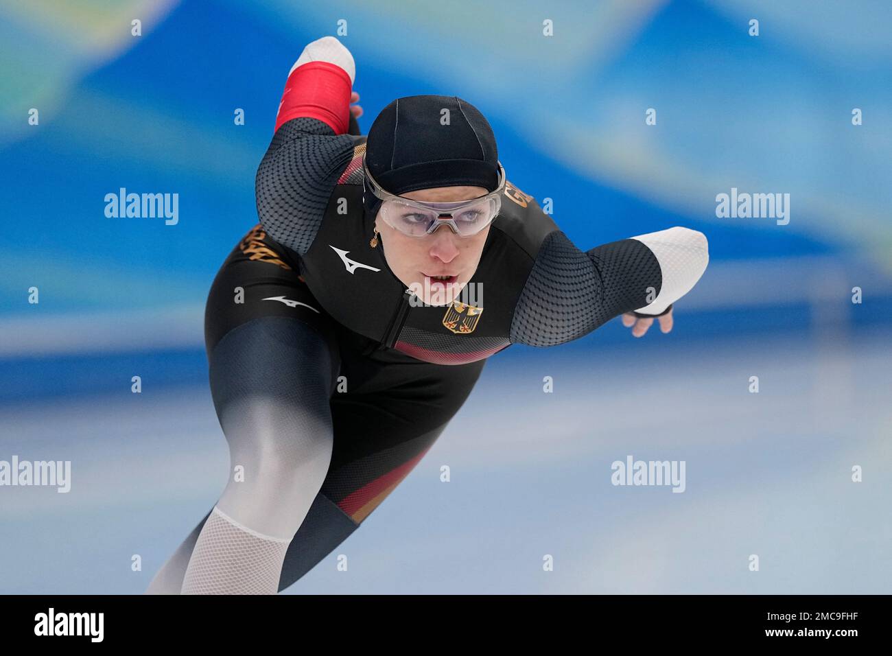 Michelle Uhrig of Germany competes in the women's speedskating 1,500 ...
