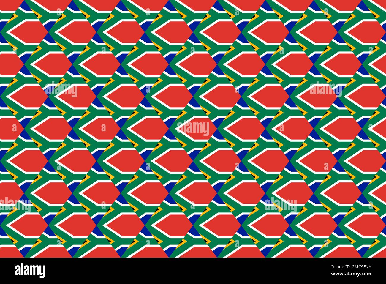 Geometric pattern in the colors of the national flag of South Africa ...