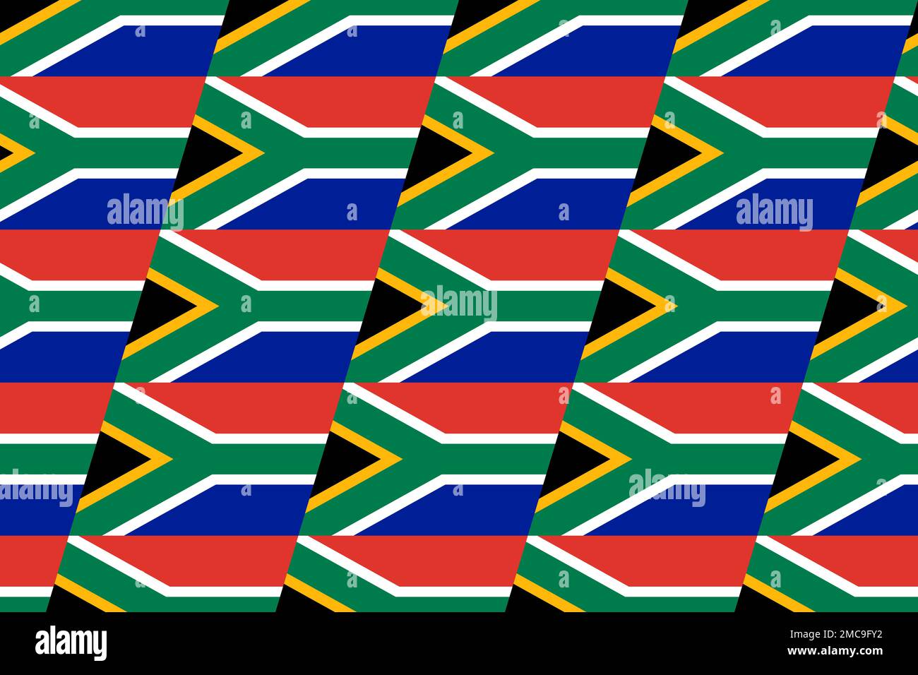 Geometric pattern in the colors of the national flag of South Africa ...