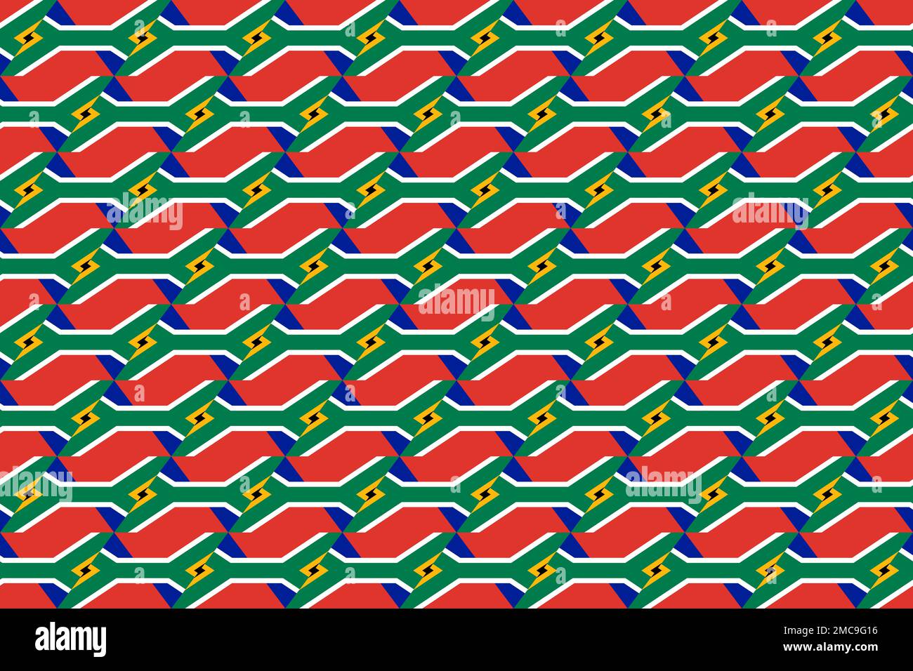 Geometric pattern in the colors of the national flag of South Africa ...