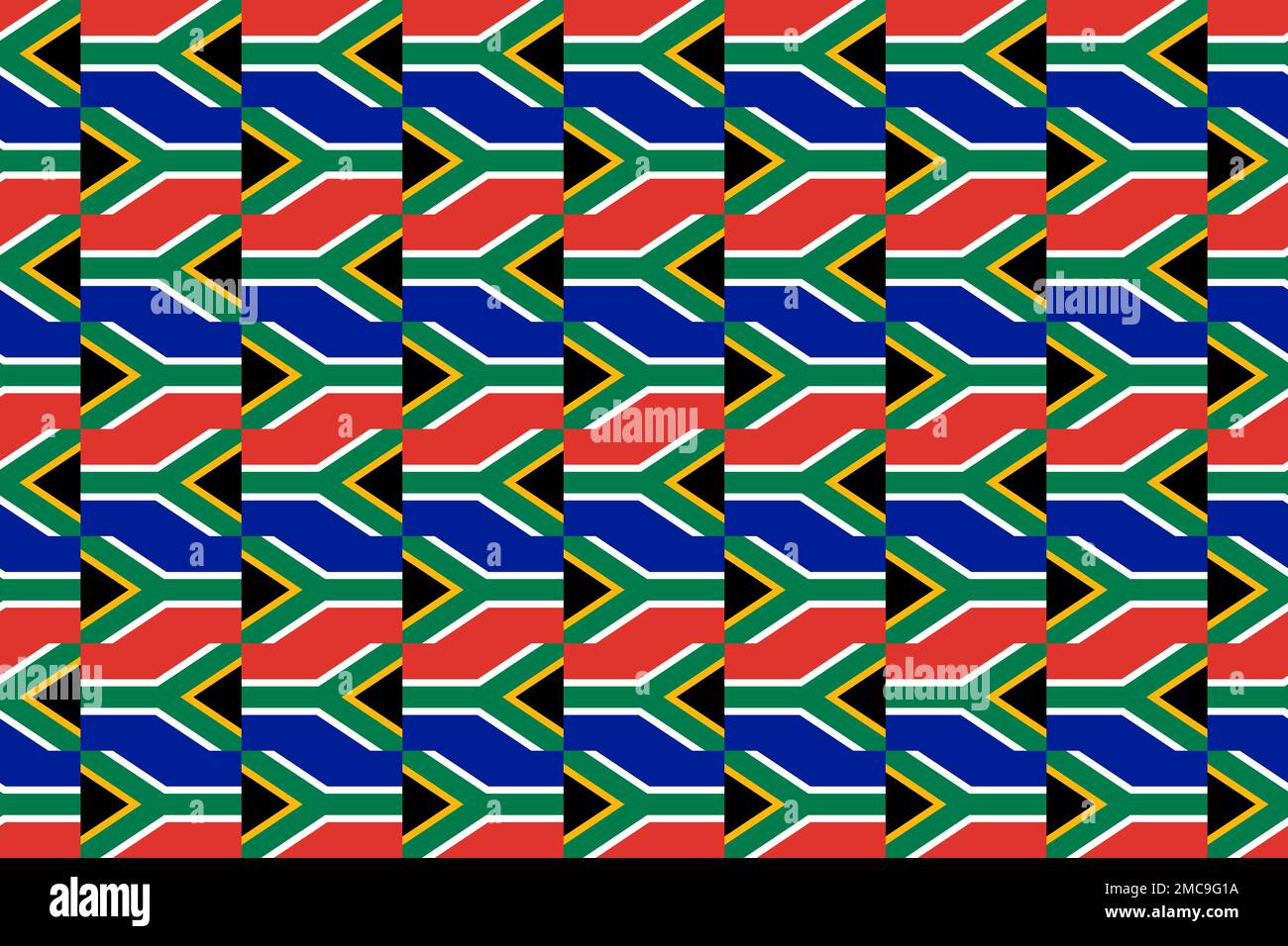Geometric pattern in the colors of the national flag of South Africa ...