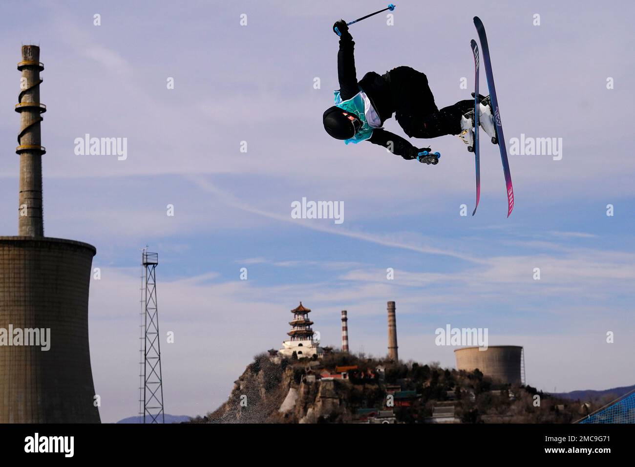 Kim Gubser of Switzerland competes during the men's freestyle skiing ...