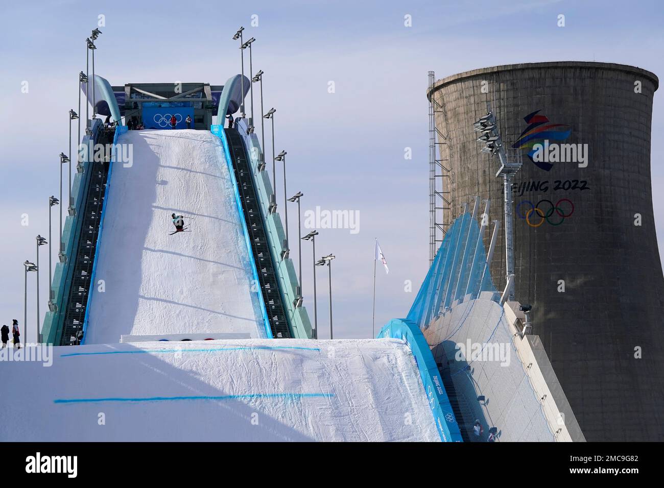 Javier Lliso of Spain competes during the men's freestyle skiing big ...