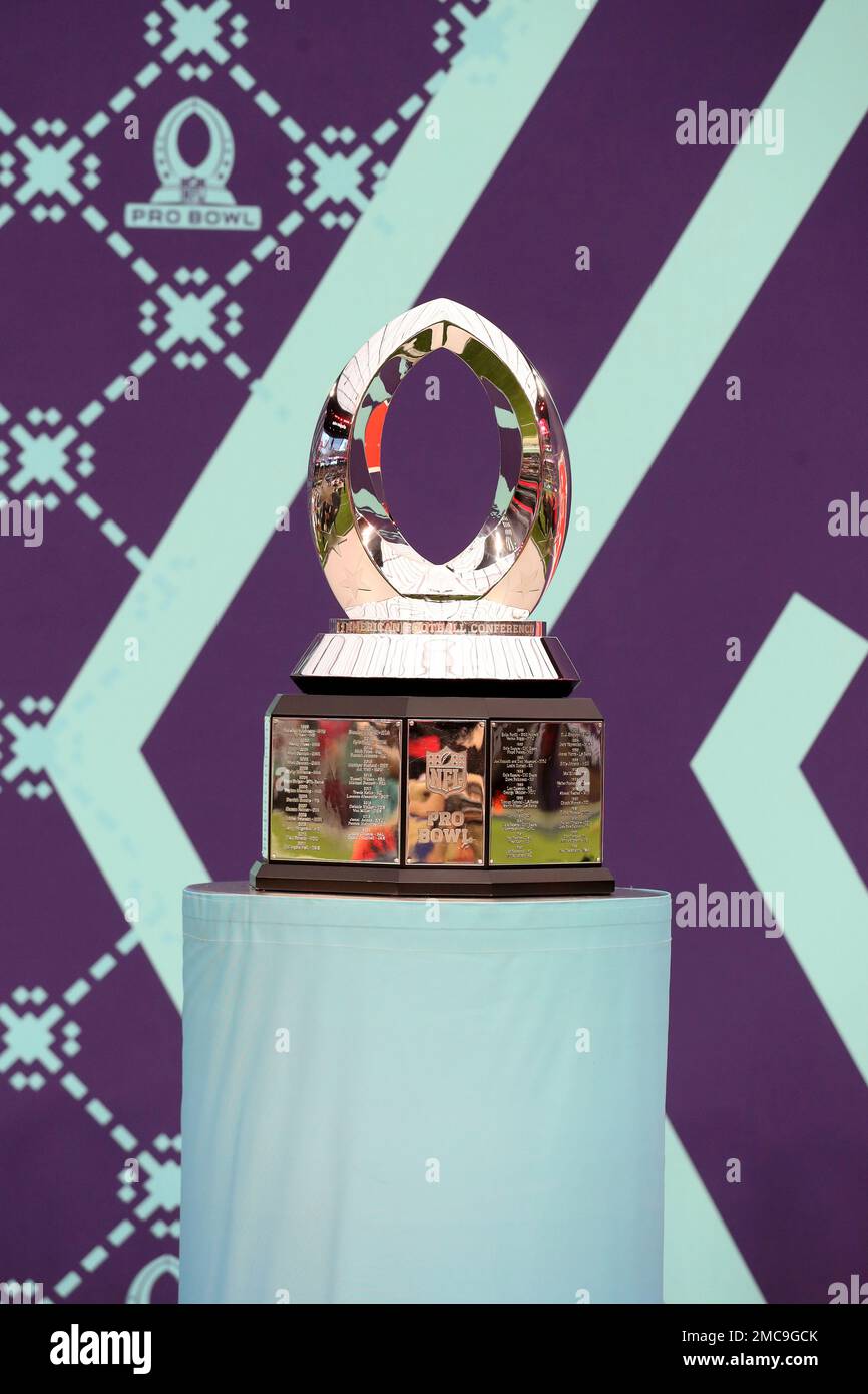 The Pro Bowl Trophy is seen after the NFL Pro Bowl football game ...