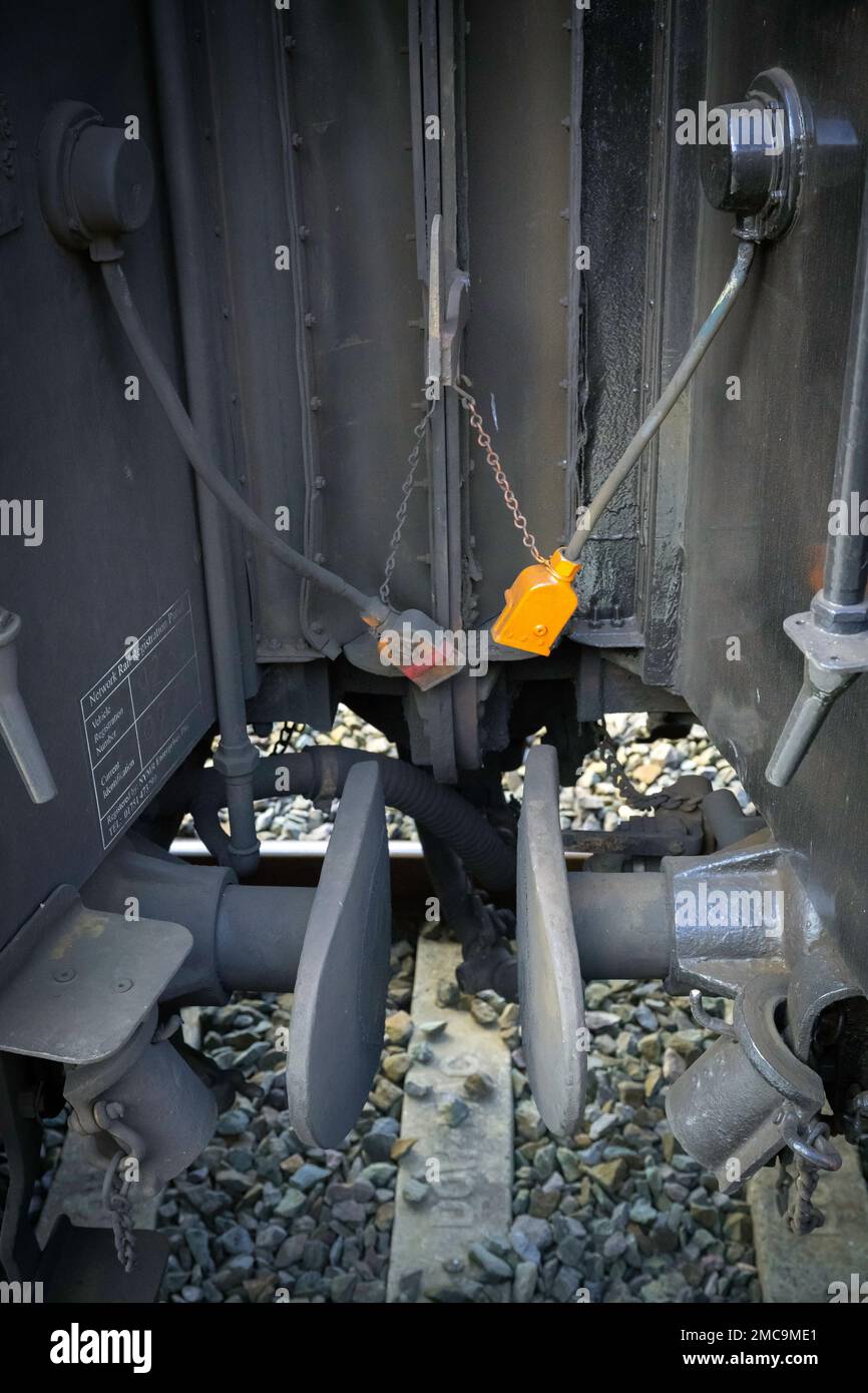 Close up of coach bumper Stock Photo - Alamy