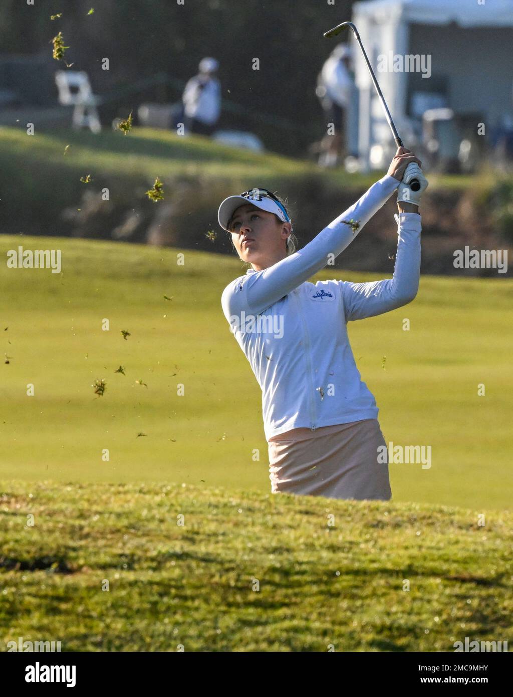 Nelly Korda chips to the 10th green during the LPGA Drive On ...