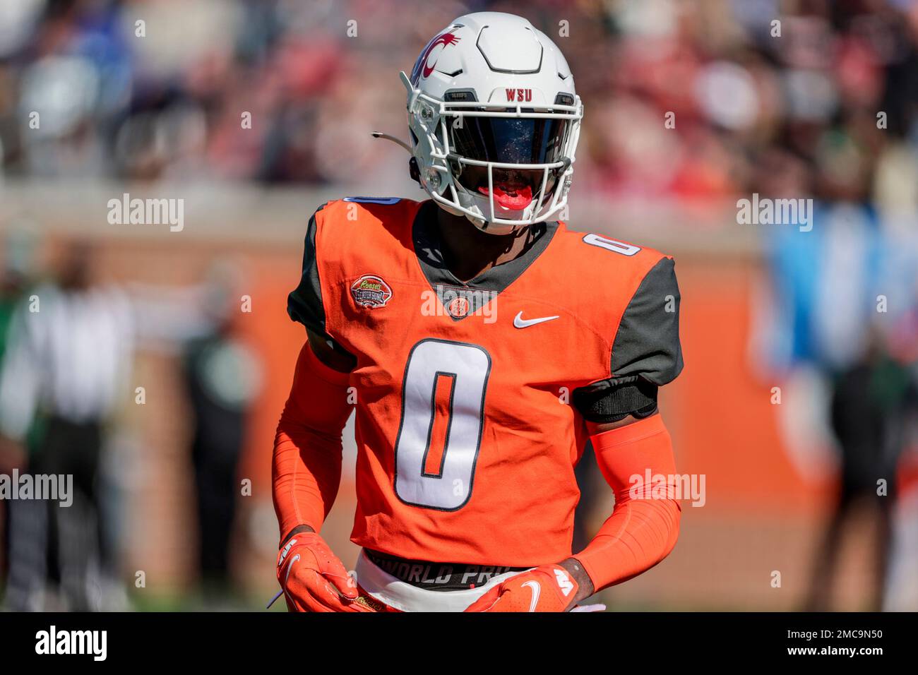 National Team cornerback Jaylen Watson of Washington State (0) in an ...