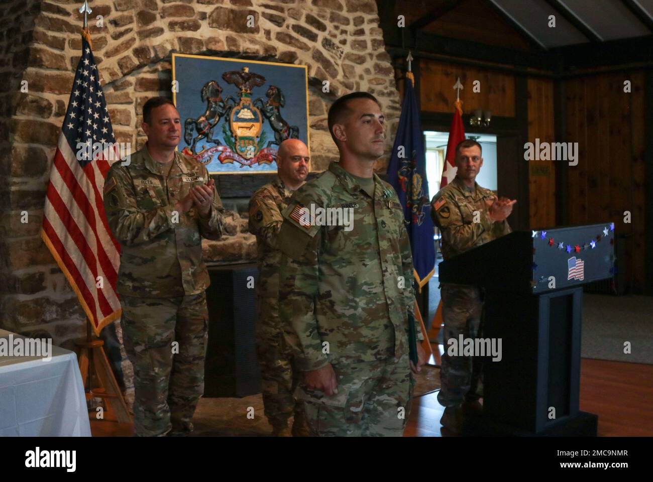 Seven Soldiers with the 192nd Firefighting Detachment, 337th Engineer ...