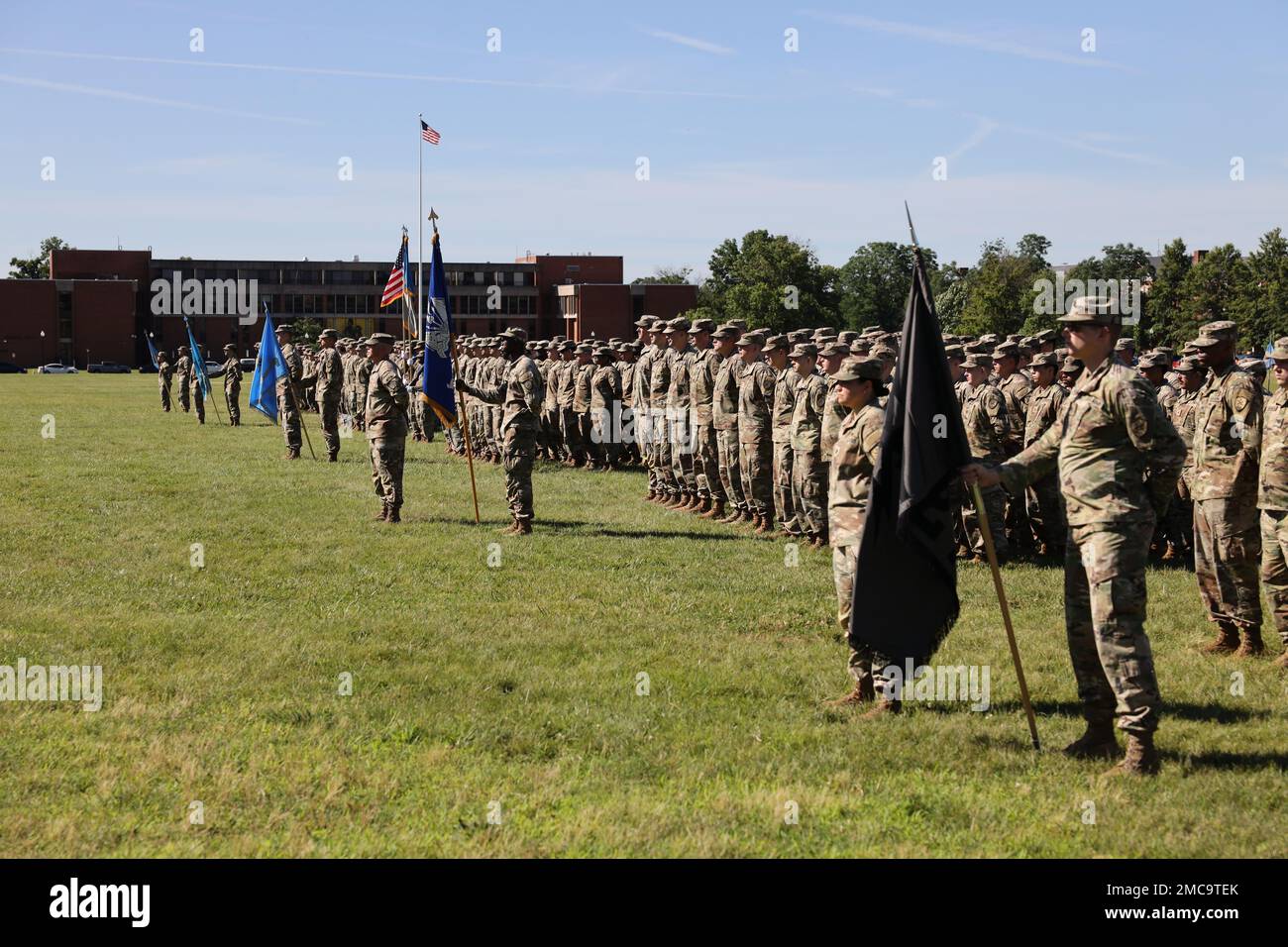 FORT GEORGE G. MEADE, Md. – Soldiers representing Headquarters and Headquarters Company (Hastati ...