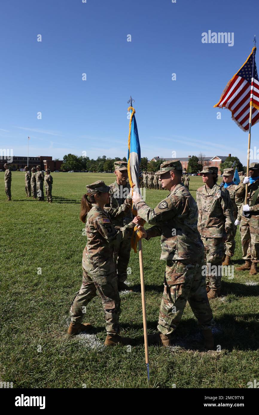 FORT GEORGE G. MEADE, Md. – Colonel Matthew J. Lennox (right), the ...