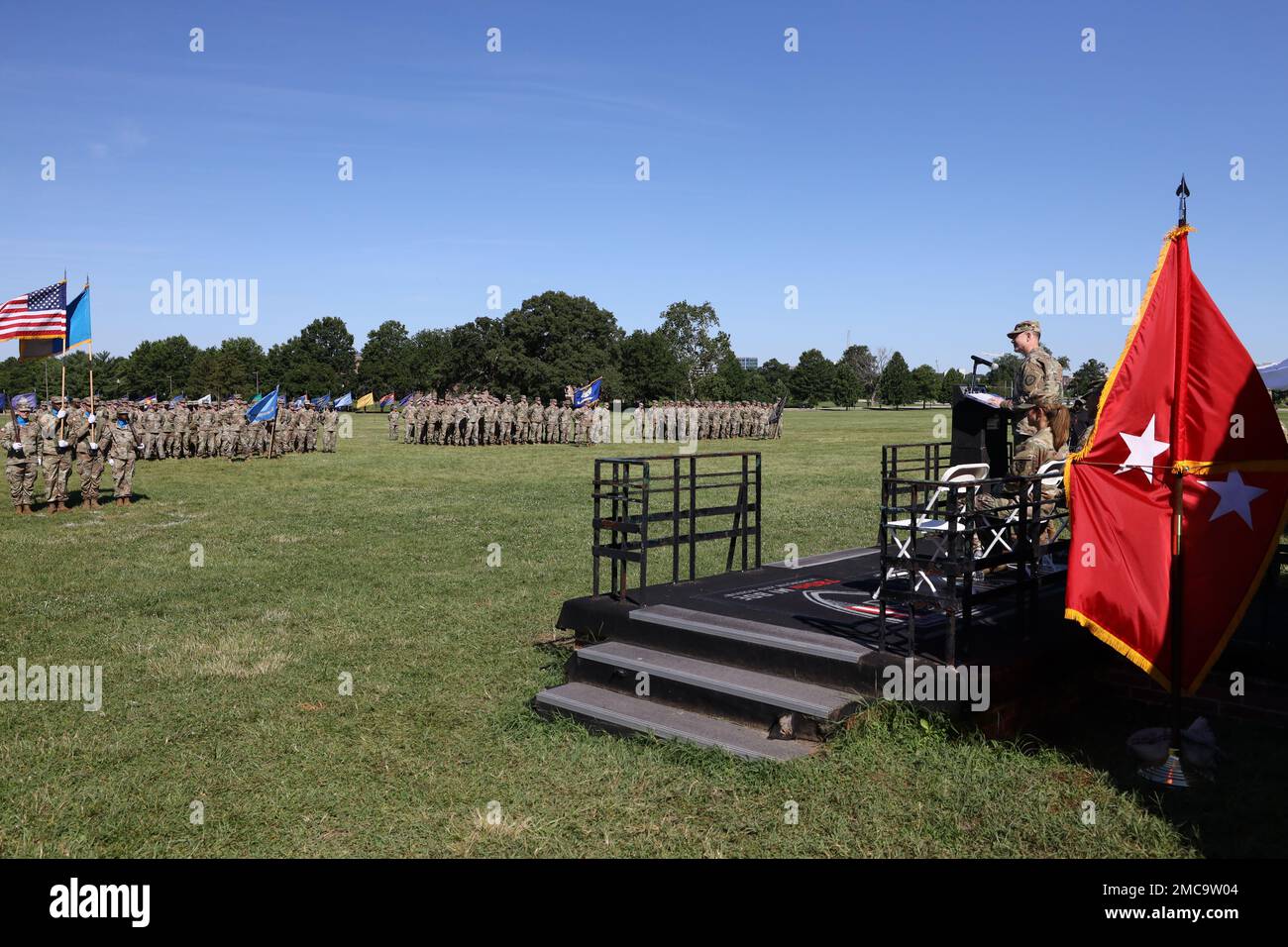 FORT GEORGE G. MEADE, Md. – Colonel Matthew J. Lennox (right), the ...