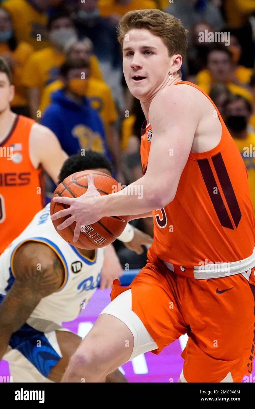 Virginia Tech's Sean Pedulla (3) drives to score past Pittsburgh's ...
