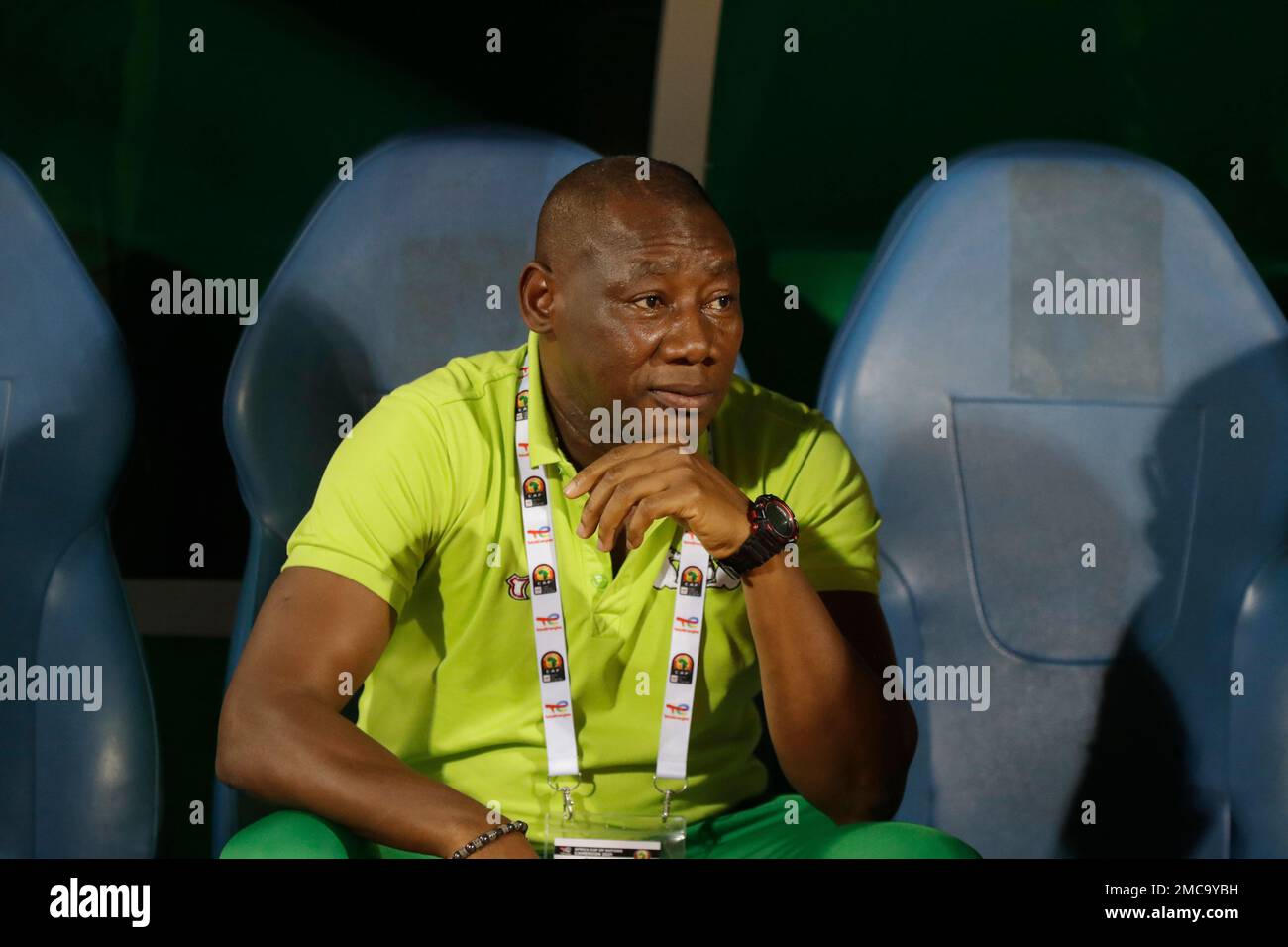 Burkina Faso's coach Kamou Malo looks on before the African Cup of ...