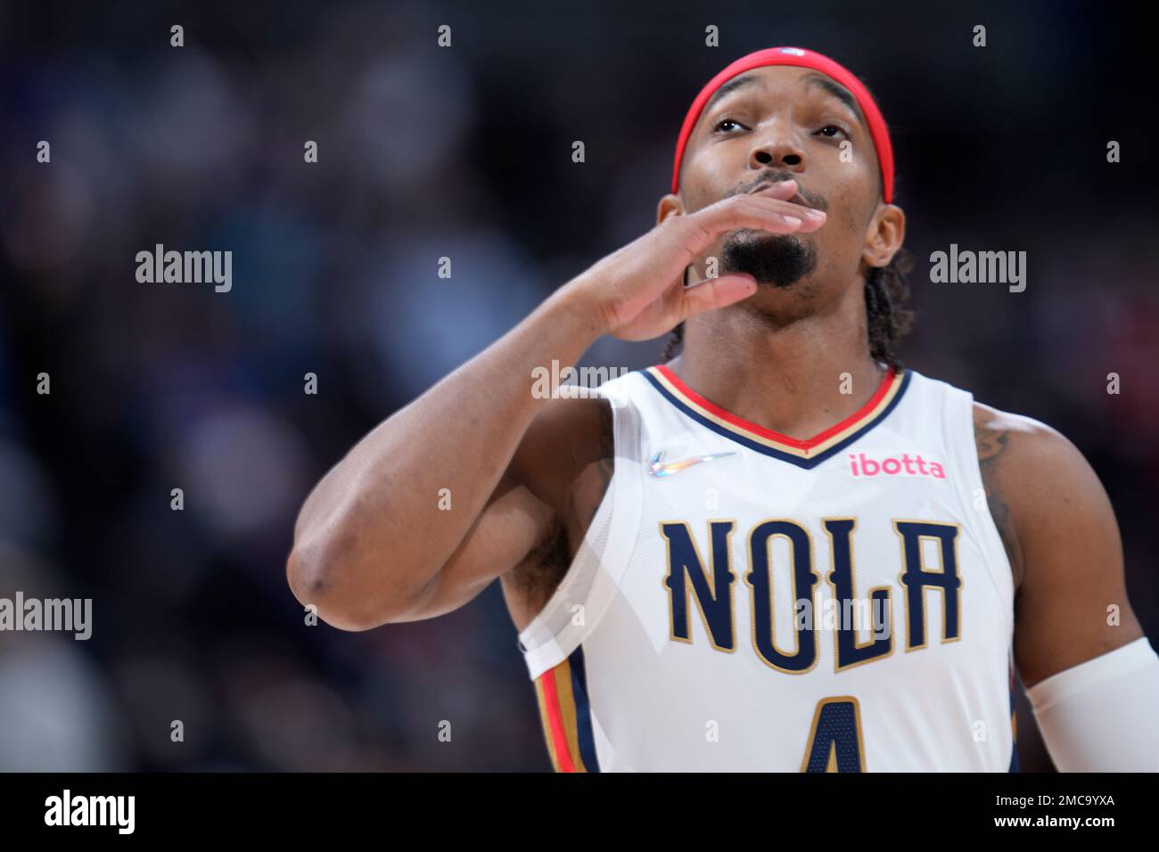 New Orleans Pelicans guard Devonte' Graham (4) in the first half of an ...