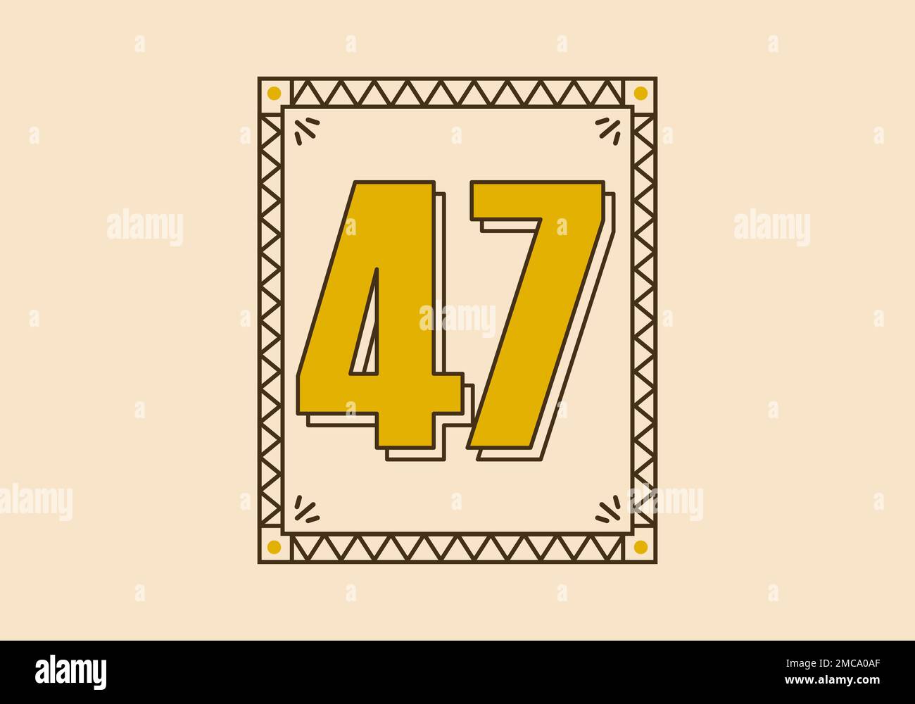 Number 47 Stock Vector Images - Alamy