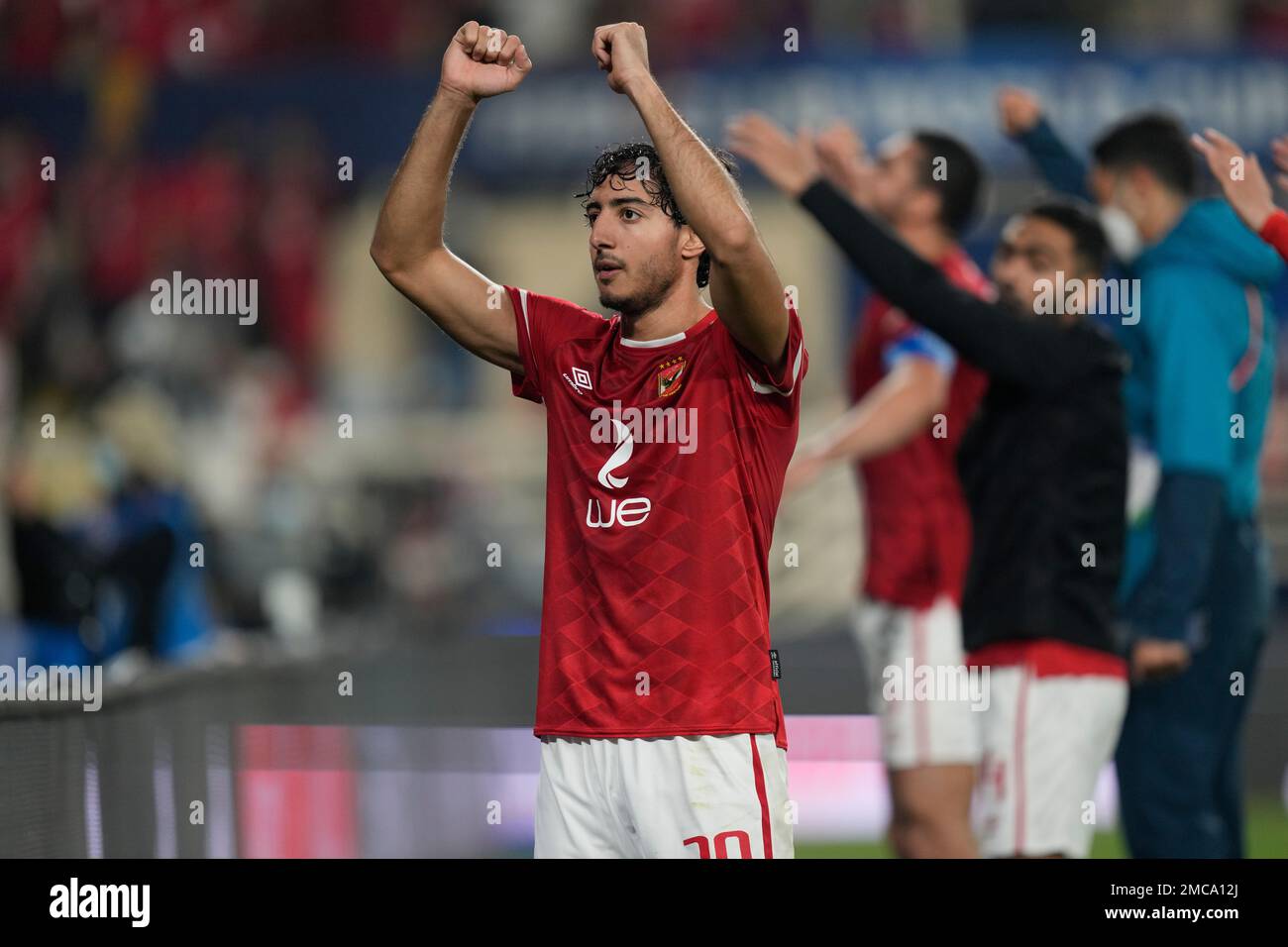 Al Ahly's Mahmoud Wahid celebrates after Club World Cup match between ...